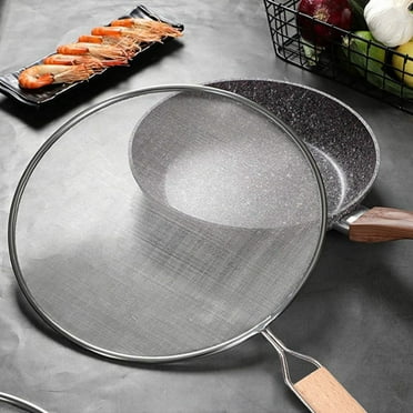 21-33CM Stainless Steel Oil Splatter Screen Frying Pan Mesh Guard ...