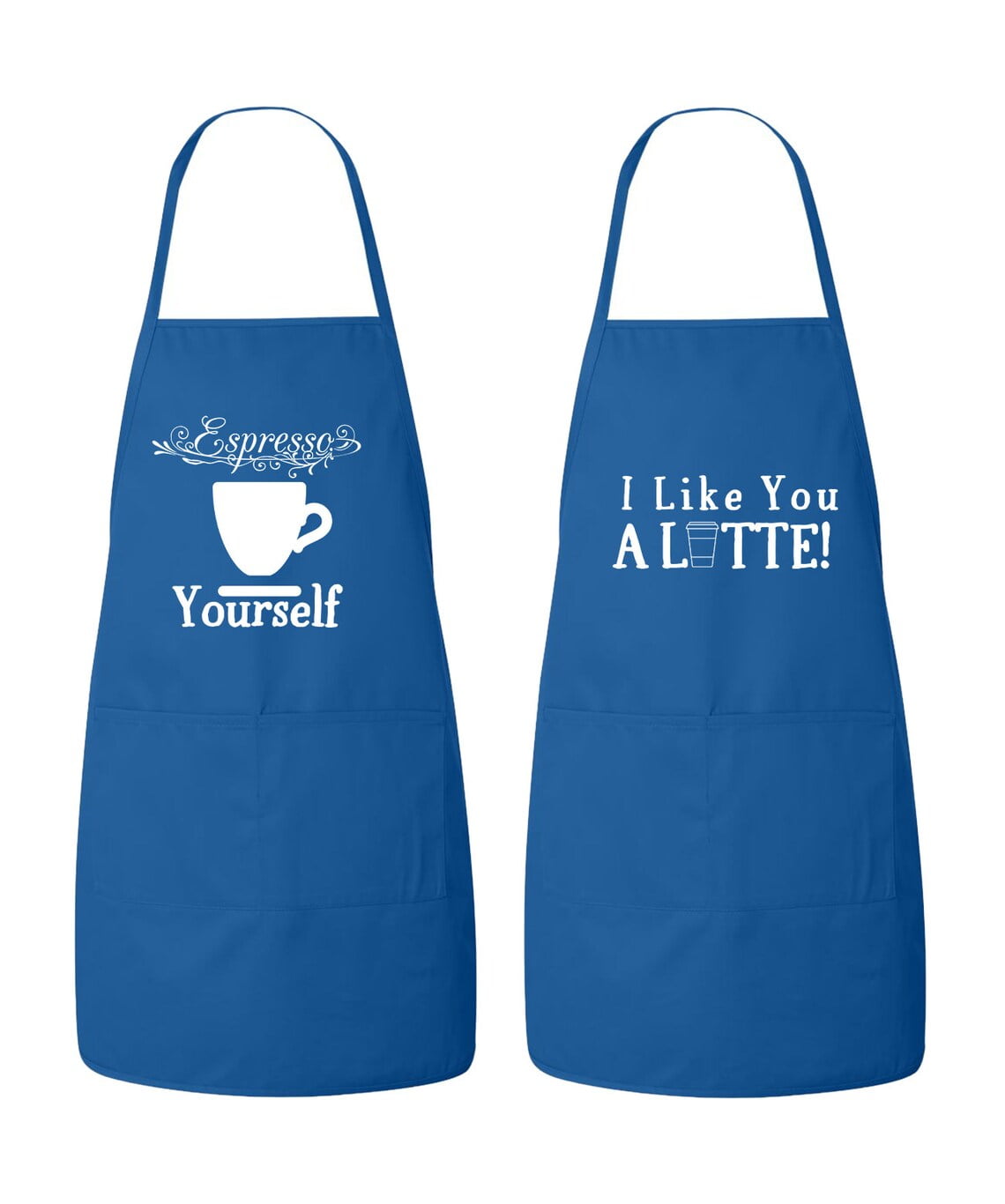 Matching His and Hers Apron Set - Funny Coffee Couple Matching Apron ...