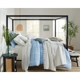 Better Homes & Gardens 3-Piece Blue Waffle Stripe Comforter Set, Adult ...