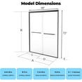 Ourlova 44-48" W x 72" H Semi Frame Double Sliding Shower Door, 1/4 ...