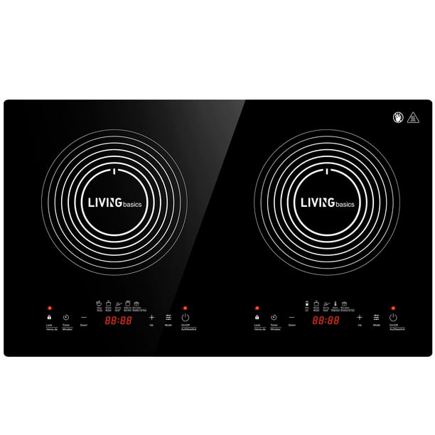 Double Induction Cooktop, 1800W 2 Induction Burner Electric Countertop ...