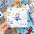 HOMERAL Baby Shower Wrapping Paper Roll, 17"x33 Ft, Blue Teddy Bear in ...