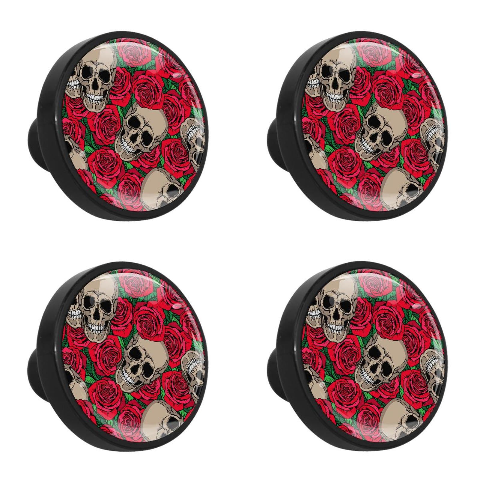 4 Pcs Skull Knobs for Kitchen Cabinet Cupboard Dresser Bookcase Drawer ...