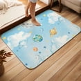 3.94'x5.25' Area Rug for Bedroom, Blue Sky Non Slip Soft Small Carpet ...