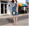 DIXRUYEE Womens Dresses Loose Neck Sleeveless Oversize Capybara Space ...
