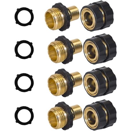 Fortunenine 4 Sets Garden Hose Connector 3/4 Inch, Quick Connector ...