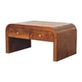 Lesuto Darcy Chestnut Coffee Table - Modern Style, brass, 2 Drawers ...