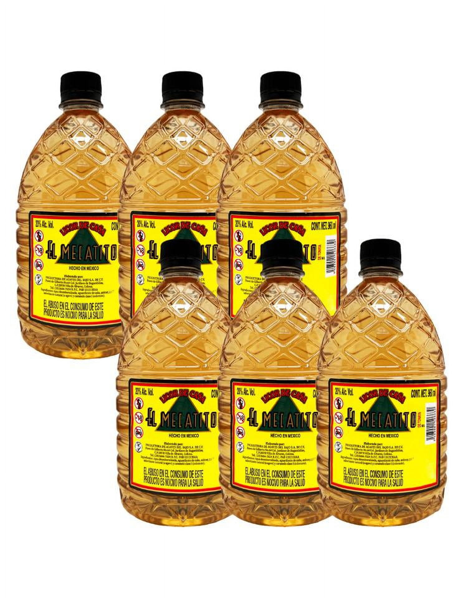 Six Pack Licor de Caña El Mecatito De Tonaya Oro Pet 960 Ml El Mecatito ...