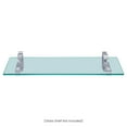 Dulles Glass Floating Shelf Brackets, Designer Heavy Duty, Chrome, For ...
