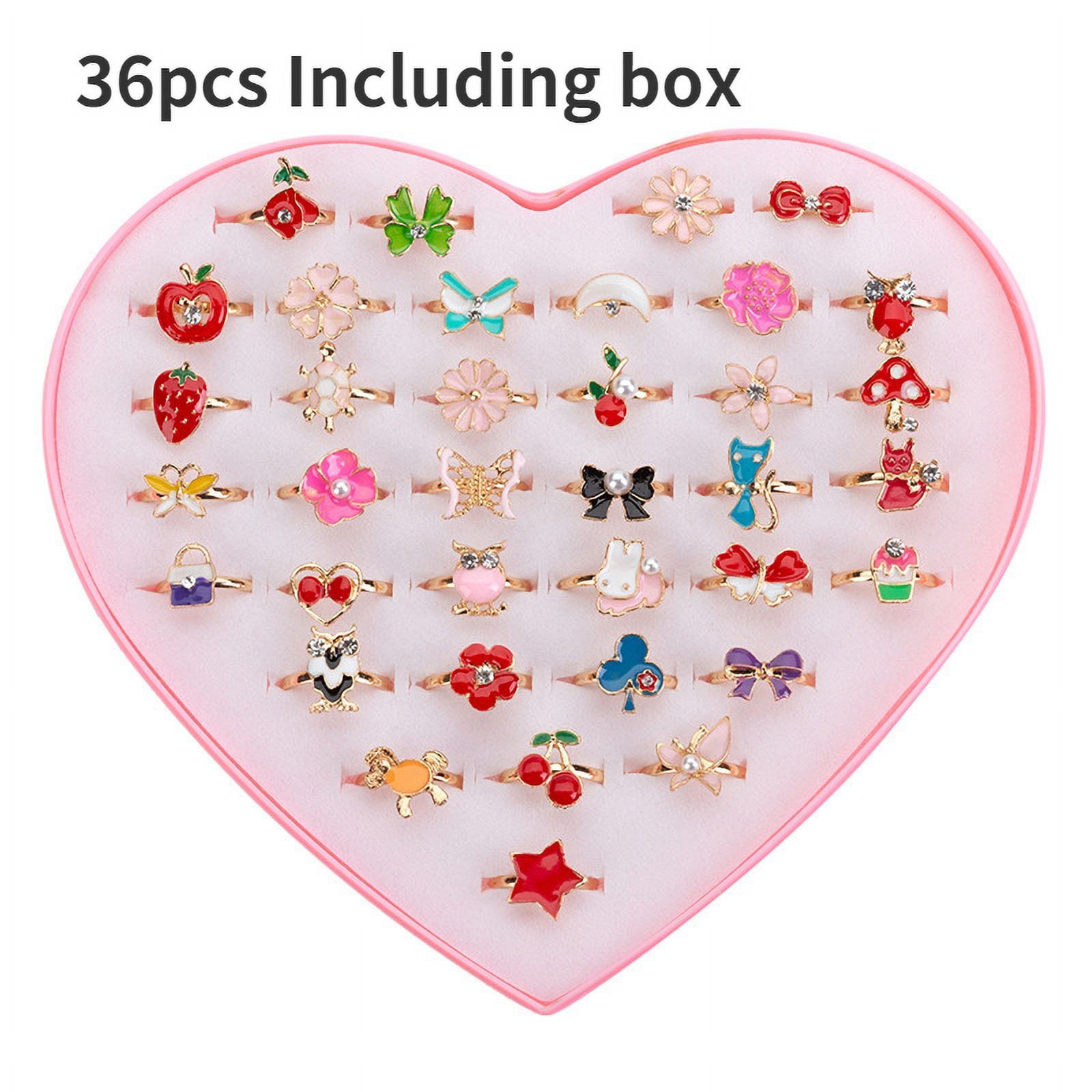 Click here for Amdohai 36 Pcs Little Girl Adjustable Rings Gift B... prices