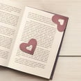 Leather Heart Bookmarks 6pcs Cute Hollow Heart Corner Bookmark ...