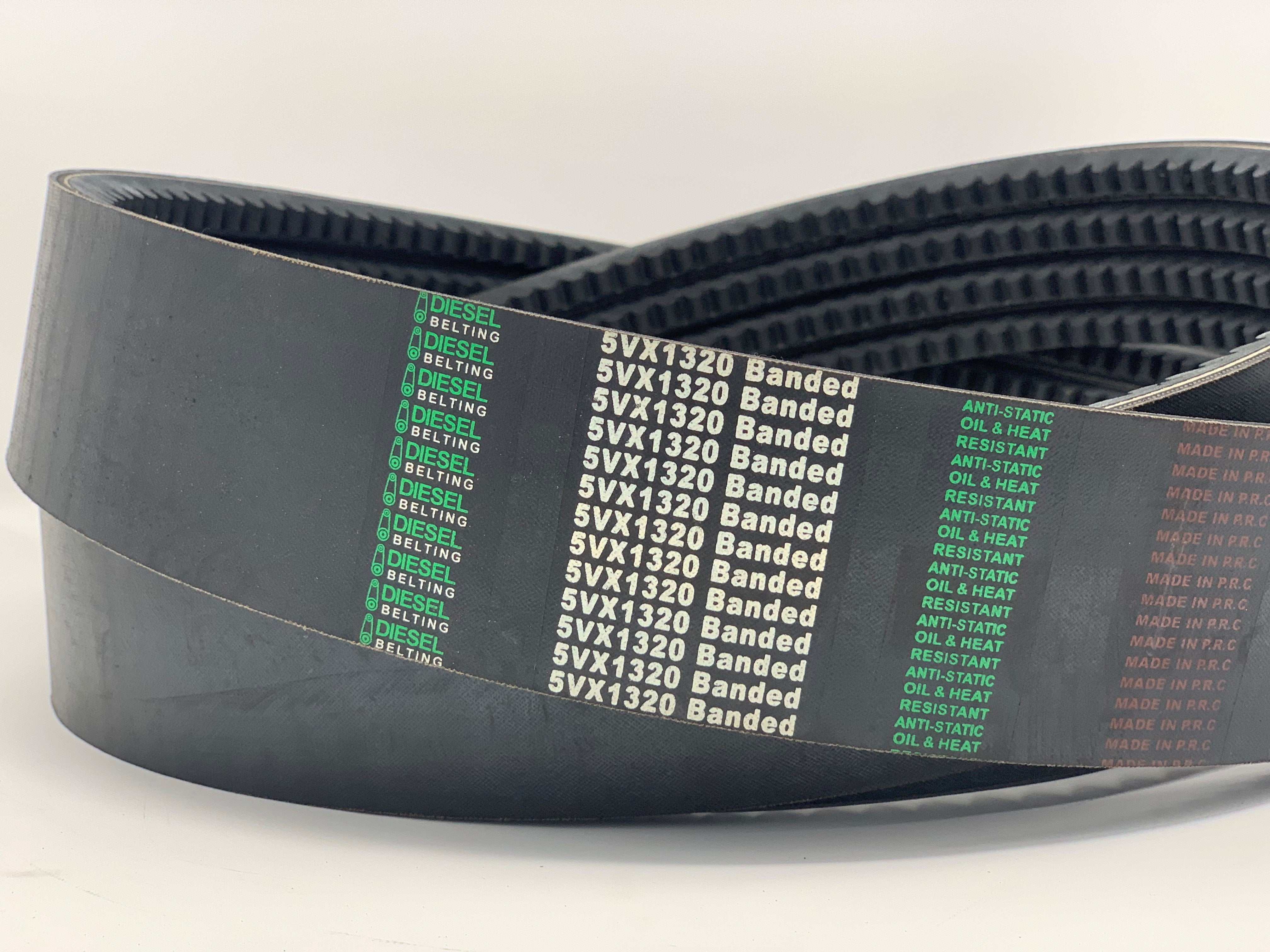 4/5VX1320 Banded Cogged V-Belt 2.75 x 132in Outside Circumference ...