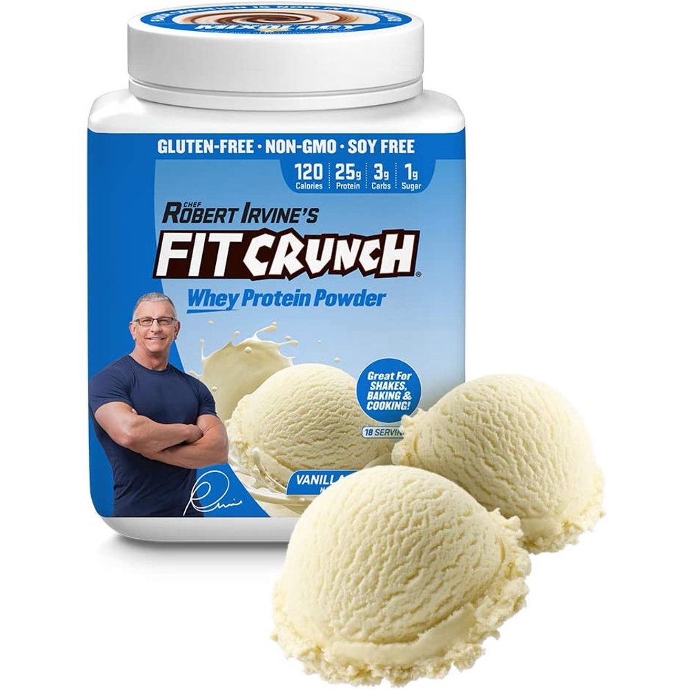 Fit Crunch Protein Powder, Vanilla Milkshake, 25g Protein, 18 Servings ...