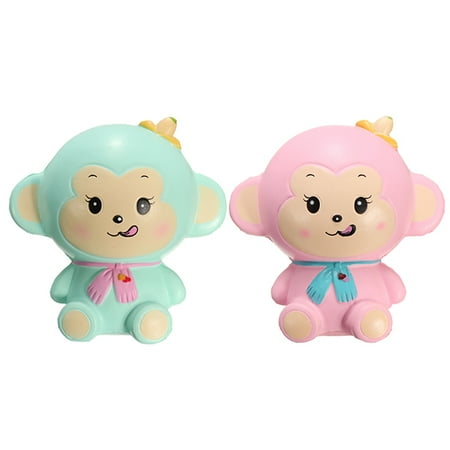 Woow Squishy Monkey Slow Rising 12cm with Original Packaging Blue and ...
