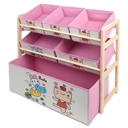 Children Kids Storage Box, Pink Color And Cartoon Style Storage ...