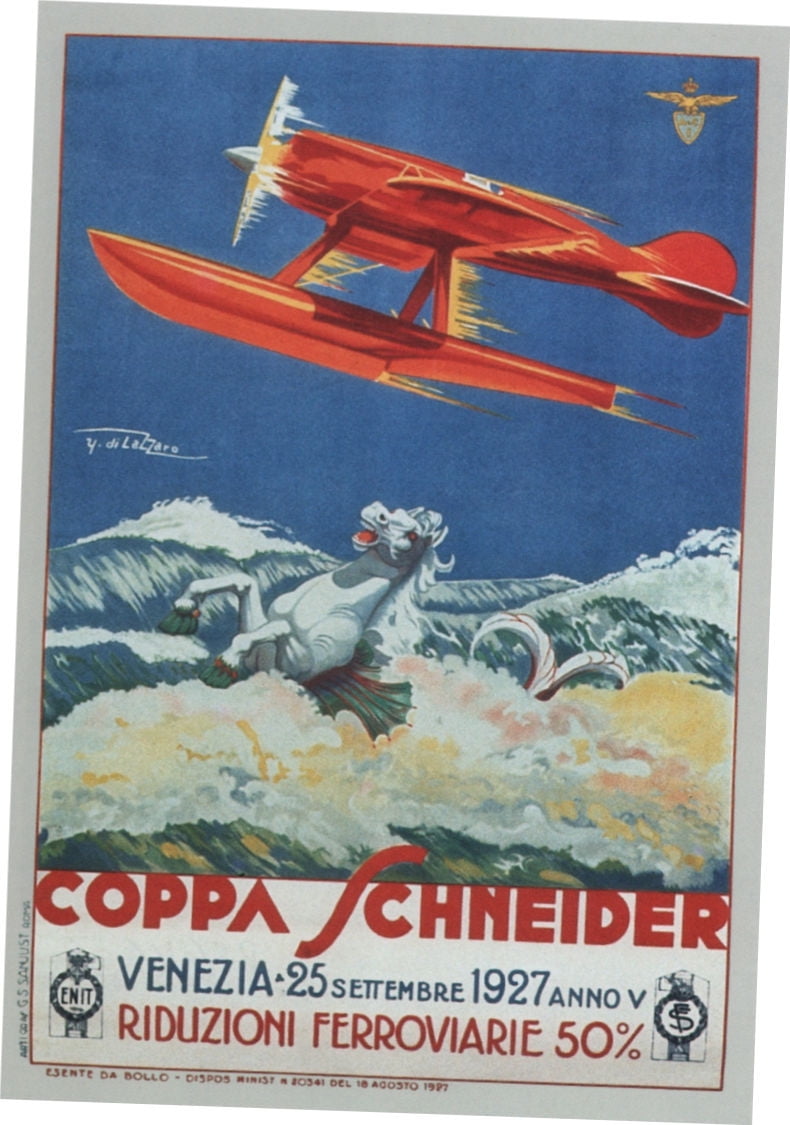 Italian Seaplanes Coppa Schneider 1927 Poster Metal Sign 8inx 12in ...