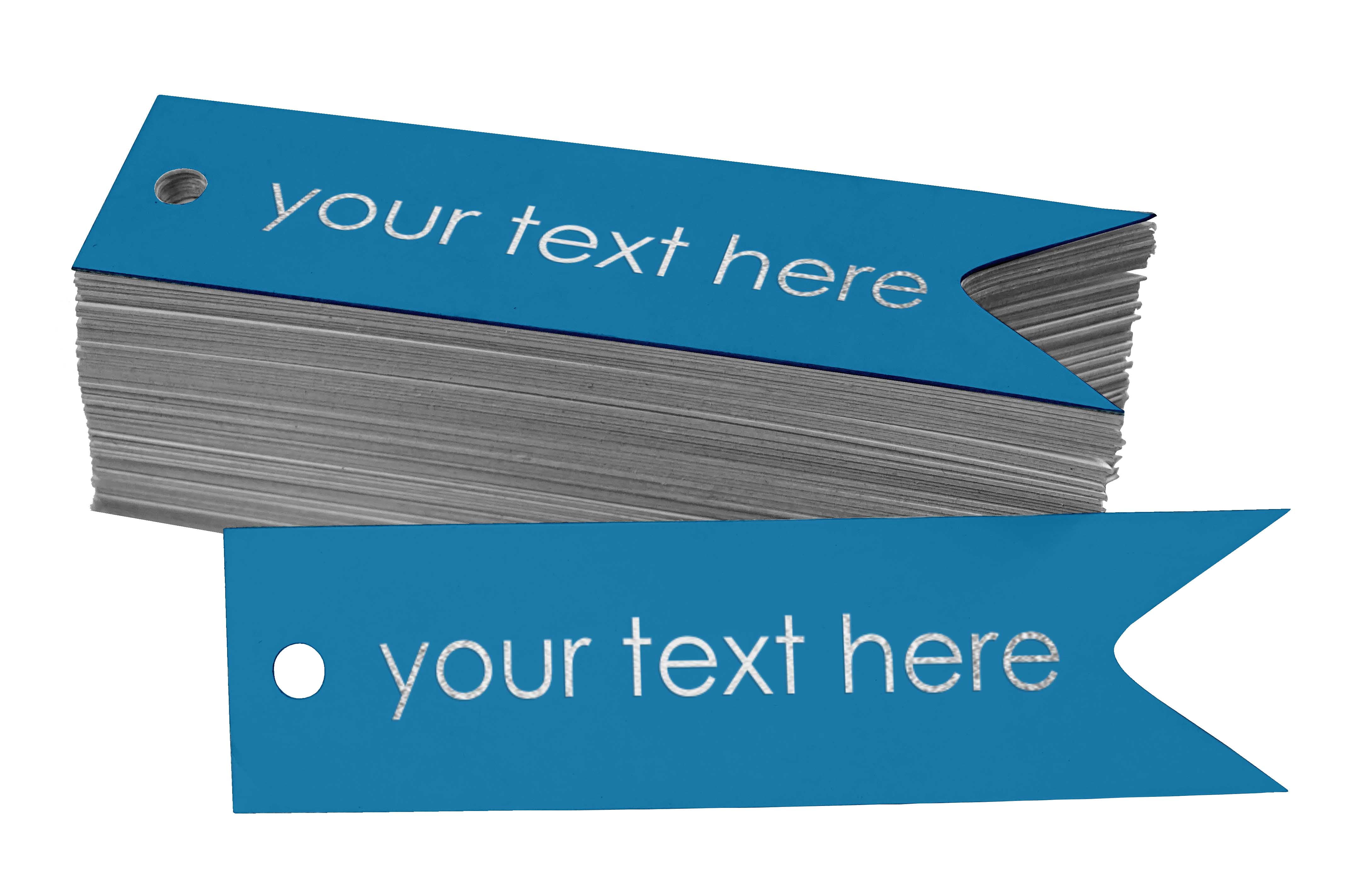 Darling Souvenir Silver Foil Personalized Paper Hang Tags Your Text ...
