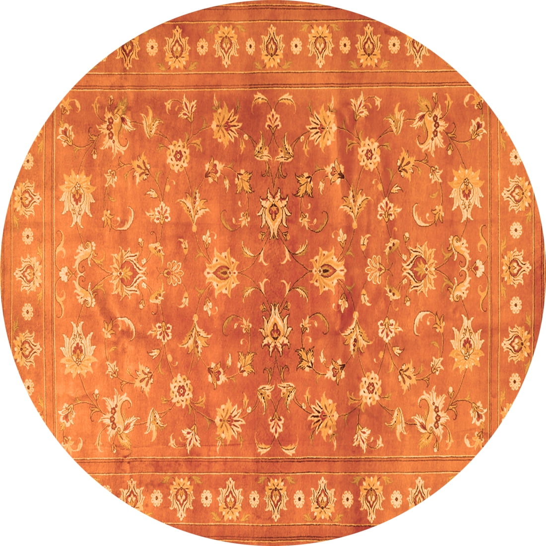 Ahgly Company Indoor Round Persian Orange Traditional Area Rugs, 4 ...