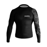 Raven Fightwear Men's Dragon Sleeve BJJ Rash Guard MMA Black - Walmart.com