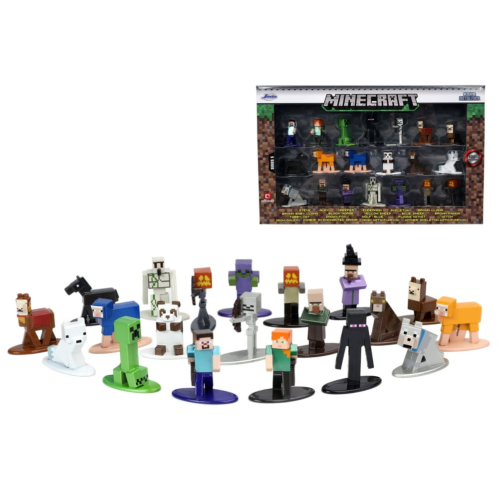 Minecraft 1.65" Die-cast Metal Collectible Figurine 20-pack Wave 5 ...