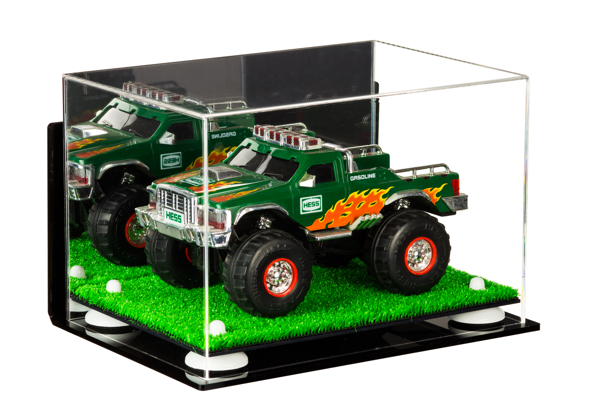 Versatile Deluxe Acrylic Display Case - Medium Rectangle Box with White ...