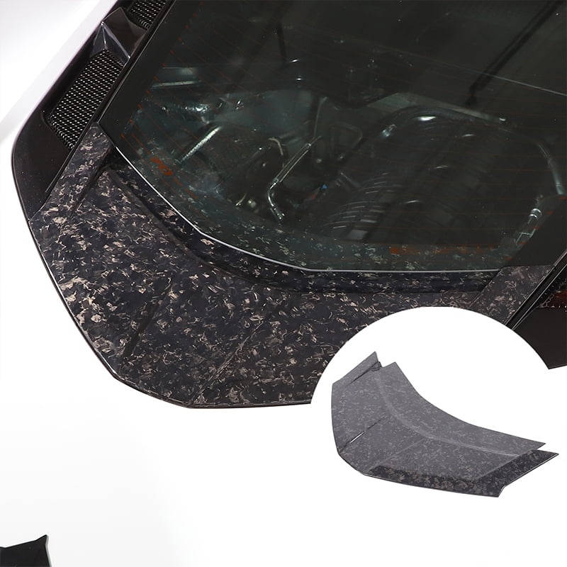 TINKI Real Cabron Fiber Rear Lower Window Trim Hatch Vent Cover ...