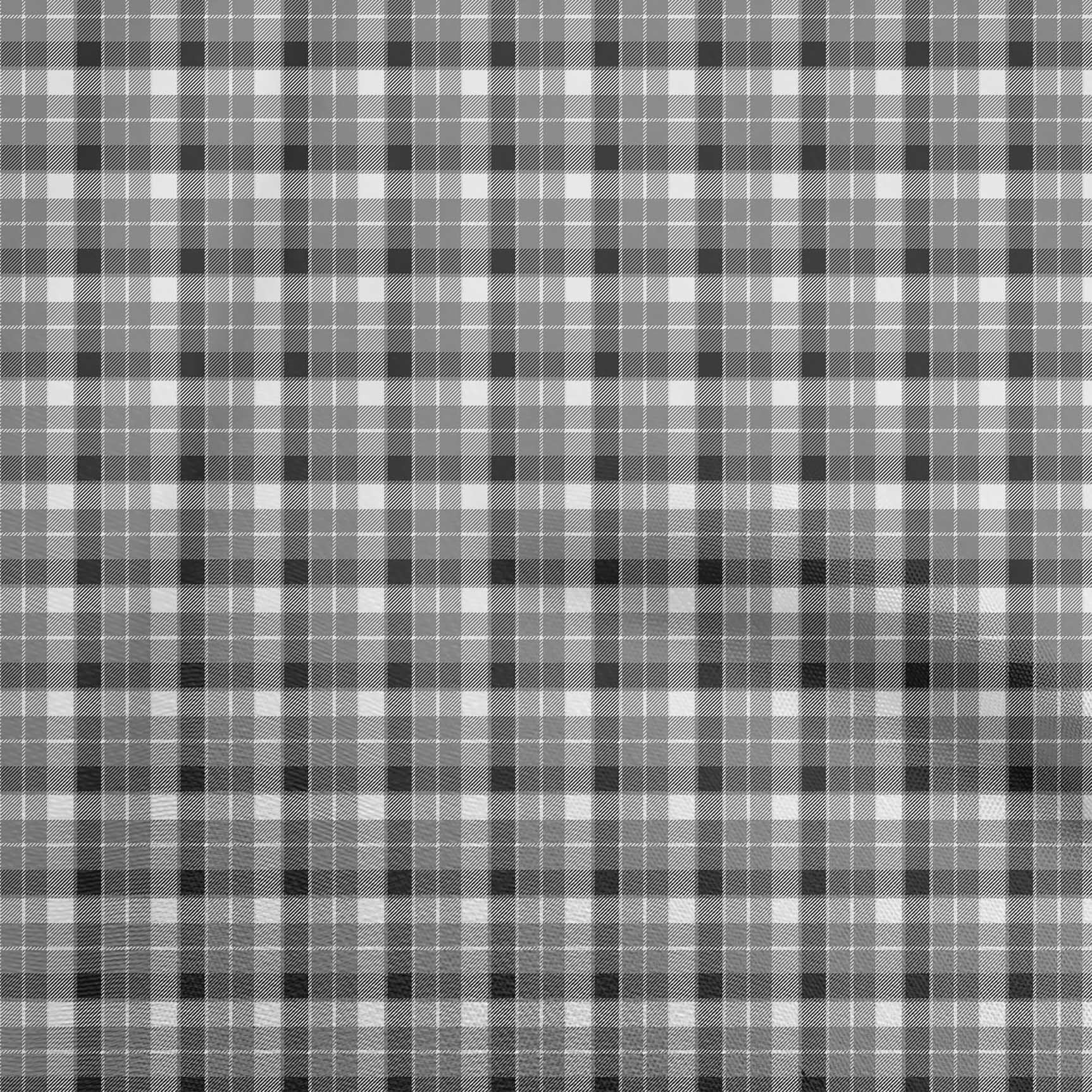 oneOone Cotton Poplin Gray Fabric Check Diy Clothing Quilting Fabric ...