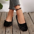 WAVSUF Trendy Ballet Flats For Women, Closed Toe Rhinestone ...