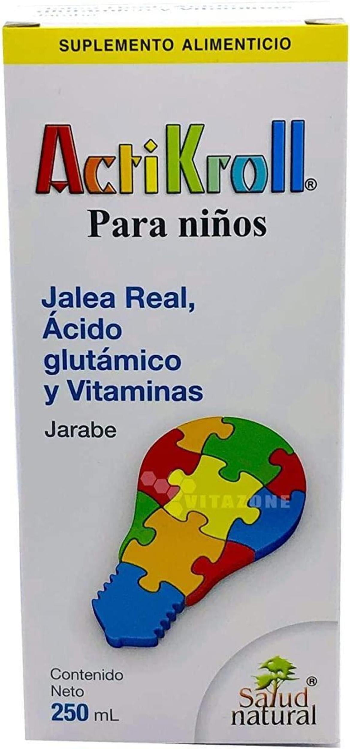 Suplemento Actikroll Jarabe Niños Jalea Real 250 ml Vitaminas | Walmart ...