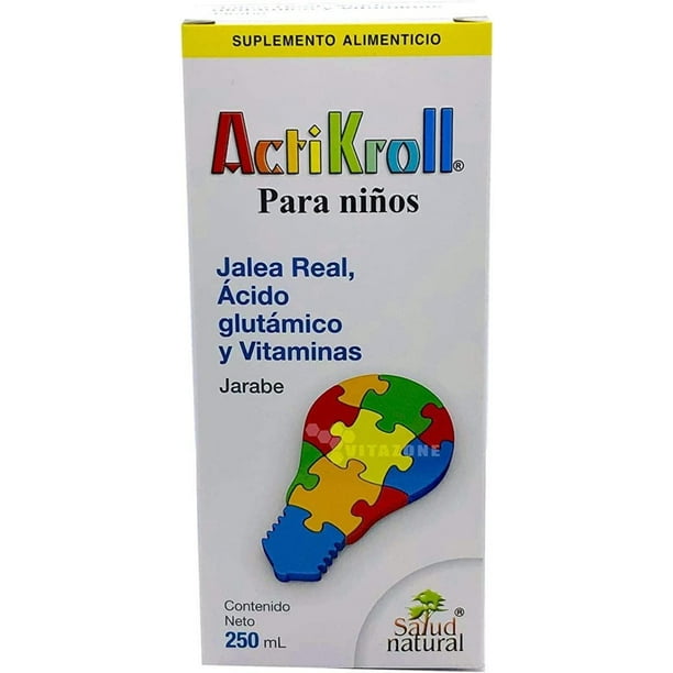 Suplemento Actikroll Jarabe Niños Jalea Real 250 ml Vitaminas | Walmart ...
