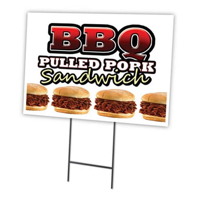 SignMission C-1824 Bbq Pulled Pork 18 x 24 in. BBQ Pulled Pork Yard ...