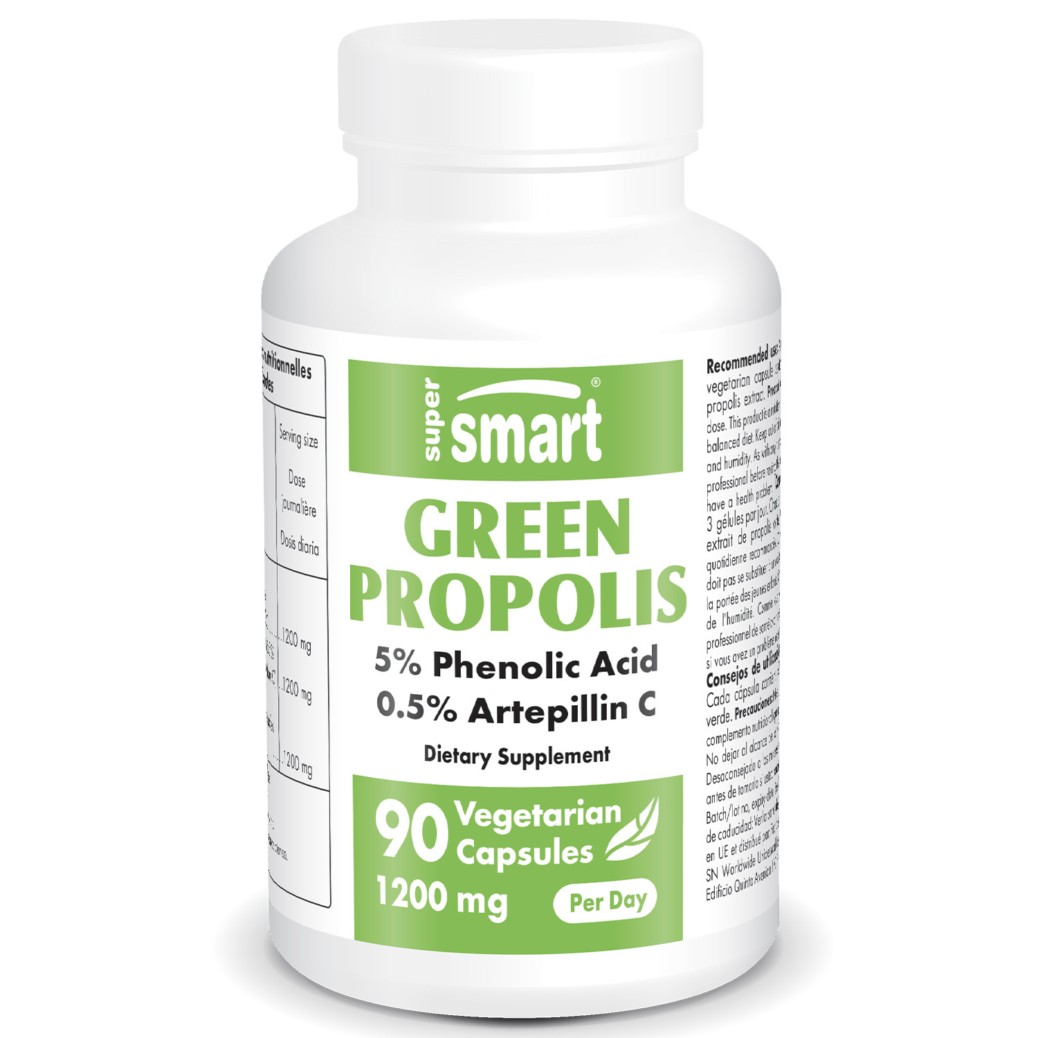 Supersmart - Green Propolis 1200mg per Day - Immune Support - Bee ...