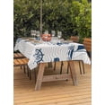 Cartoon Ocean Rectangle Outdoor Tablecloth with Umbrella Hole Nautical ...