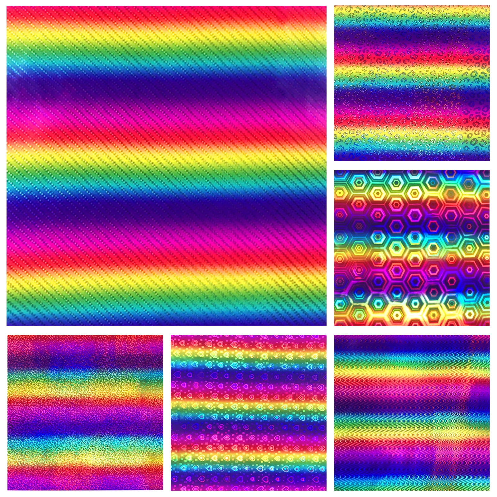 Dream Lifestyle Sparkle Glitter Vinyl,Self-Adhesive Gradient Rainbow ...