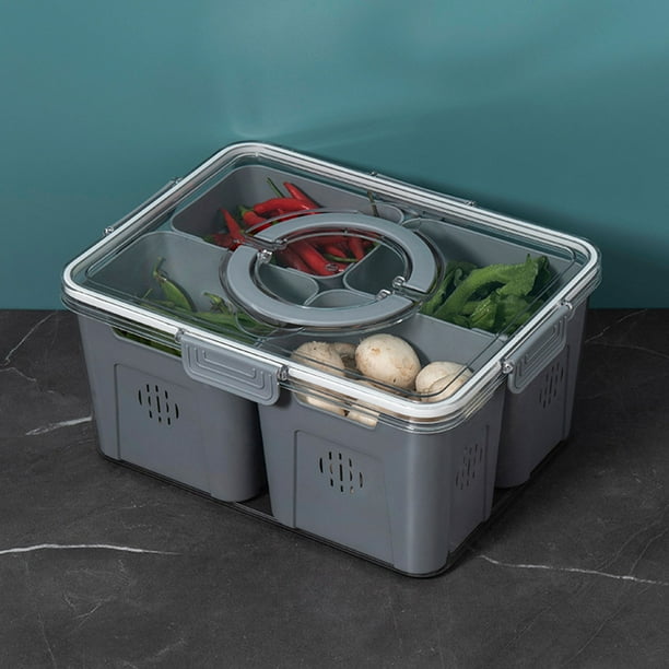 VBXOAE Stackable Food Containers with Lids and Removable Drain Tray ...