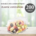 200 Pcs Clear Hoagie Container, 7.3 x 4.9 x 3.8 inch Plastic Hinged ...