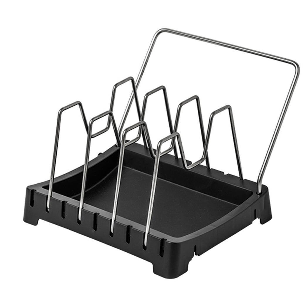 Coofit Pot Lid Rack Adjustable Anti-rust Pan Lid Organizer Lid Drying ...
