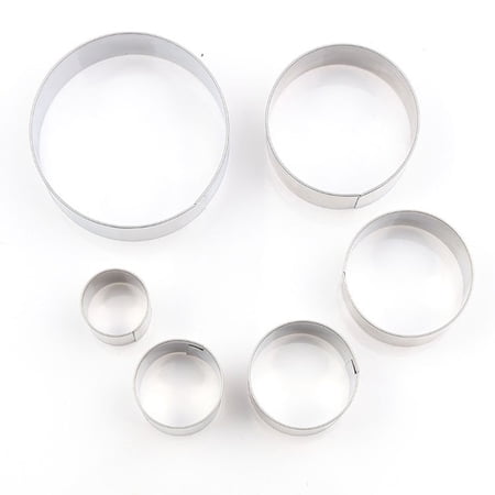 6Pcs Round Circle Fondant Cutting Chocolate mould Clay Die Baking ...