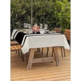 Abstract Black Color Block Rectangle Outdoor Tablecloth with Umbrella ...