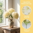Unique Bargains 6Pcs Artificial Hydrangea Flowers Silk Bouquet Yellow ...