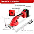 Brushless Electric Hedge Trimmer Cordless Lawn Mower Garden Battery ...