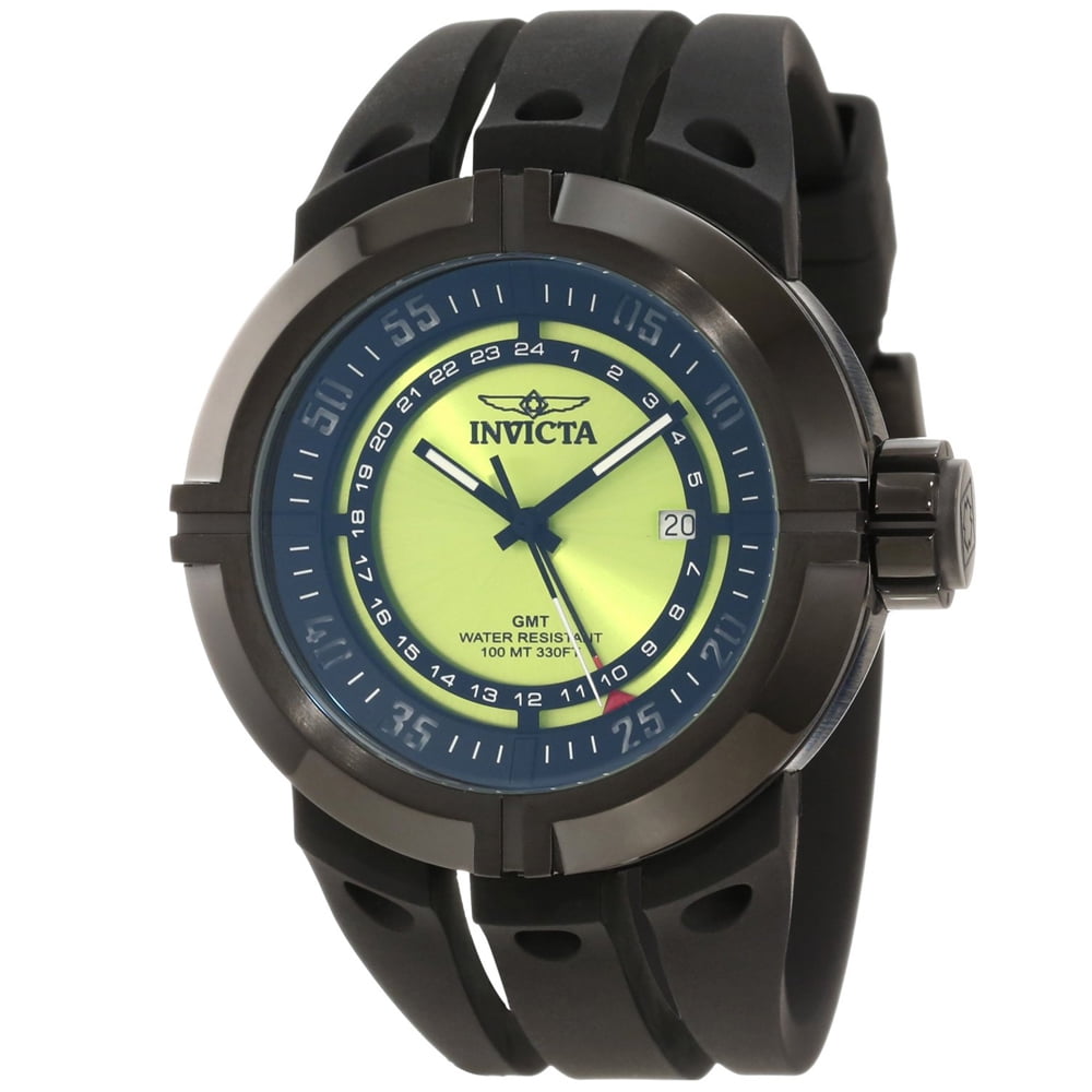 Invicta Men's 10070 I Force Contender Black Plated Steel Lime Green and ...