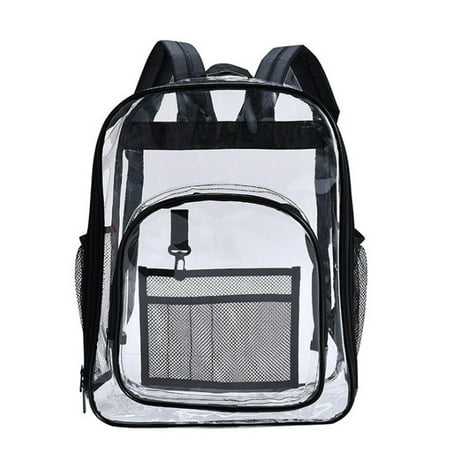 17" Clear Backpack Water Resistant Transparent Backpack Heavy Duty See ...