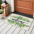 Area Rug 2x3ft Welcome Words on Retro Linen Area Rugs Washable Low Pile ...