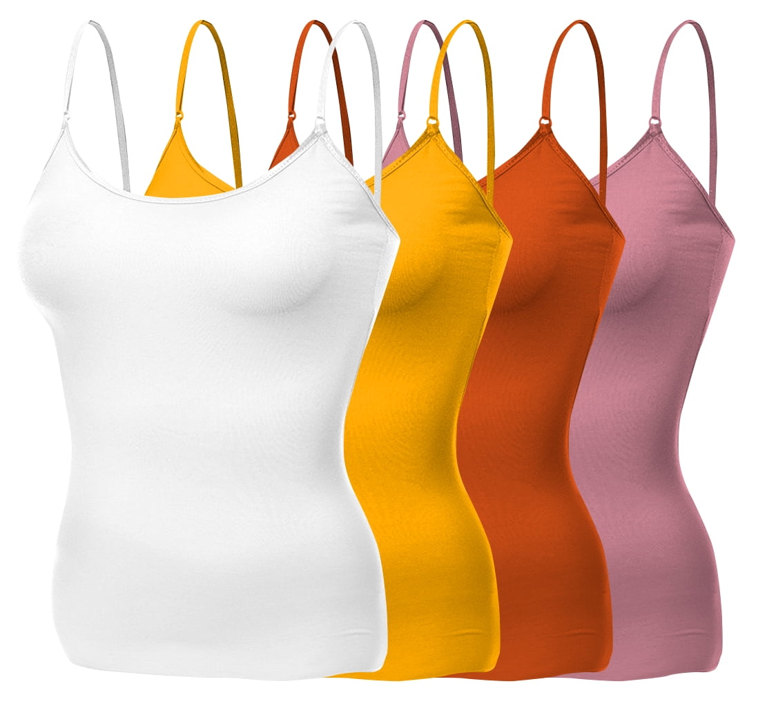 Essential Basic Women Layering Basic Short Camisole Cami Adjustable ...