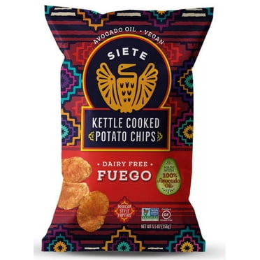 Siete Flavored Spicy Kettle Cooked Fuego Potato Chips - 5.5 oz ...