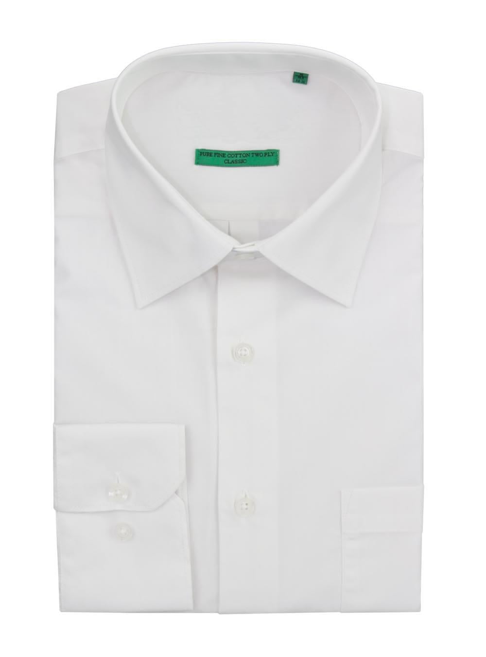 DTI BB Signature Men's Modern Classic Fit 2 Ply Pure Cotton Solid Dress ...