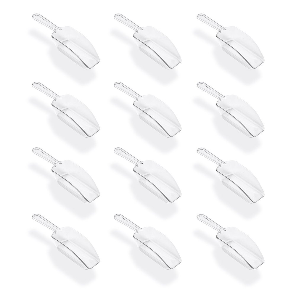5.5" Mini Clear Acrylic Plastic Kitchen Scoops for Weddings, Candy ...