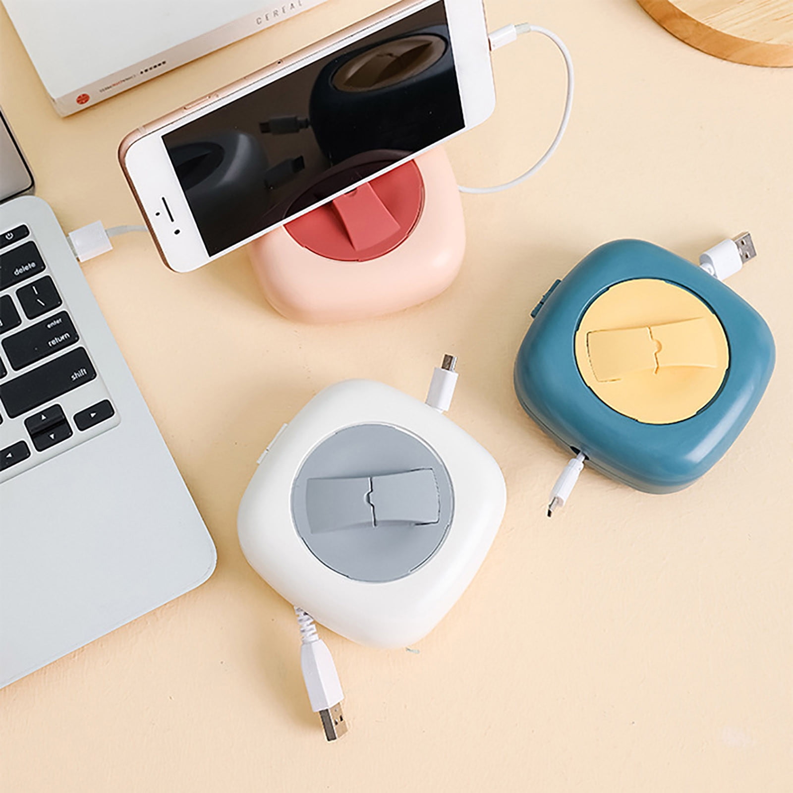 Njspdjh Box Multi-Purpose Phone Cable Box Data Rotatable Storage ...