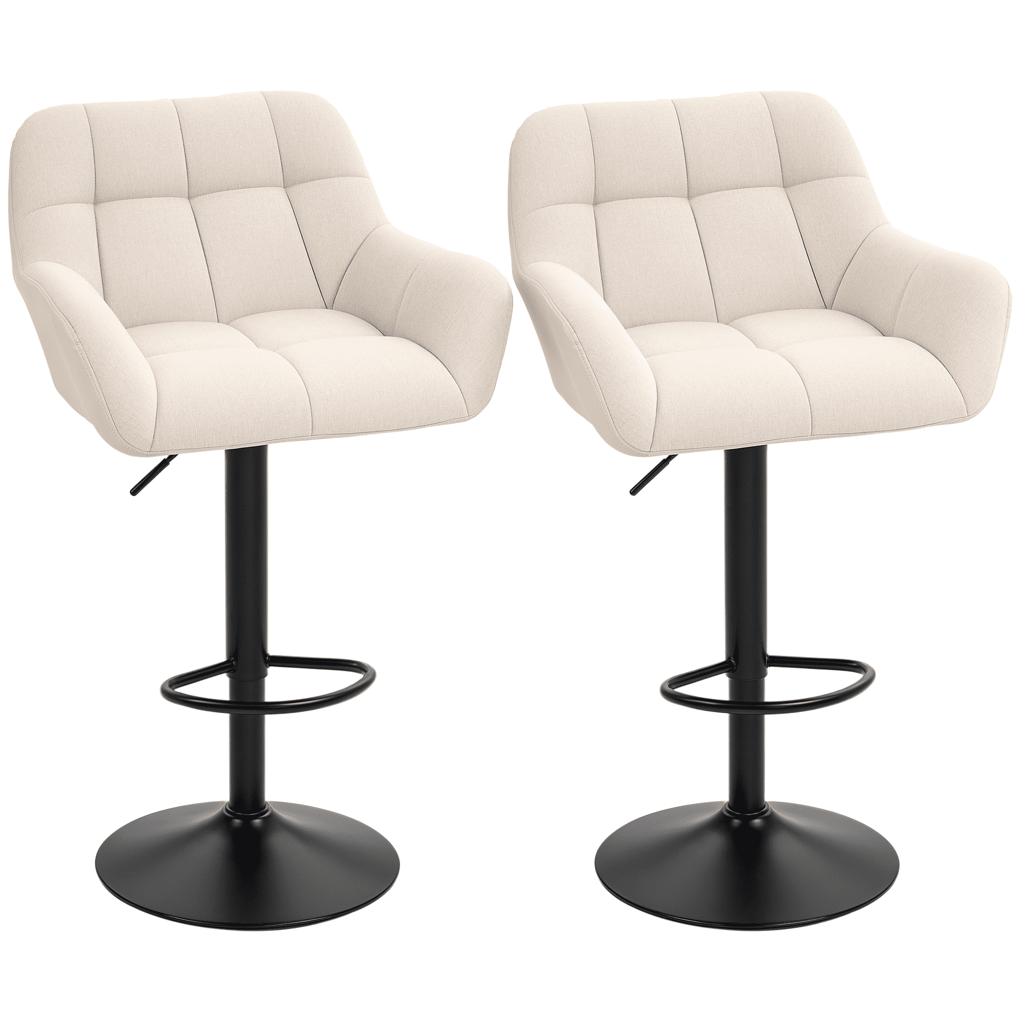 Click here for Homcom Adjustable Bar Stools Set Of 2  Swivel Tuft... prices